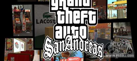 New textures of eateries and shops for GTA San Andreas