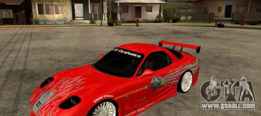 Mazda RX7 FnF for GTA San Andreas