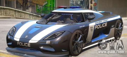Koenigsegg Agera Police PJ3 for GTA 4