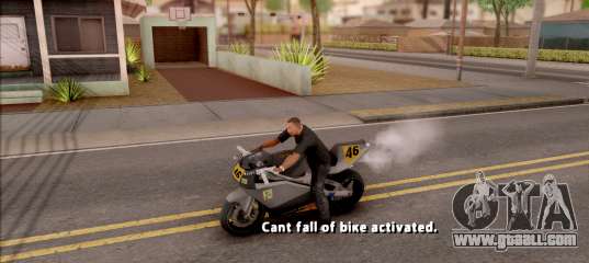 Can Not Fall Off The Bike for GTA San Andreas